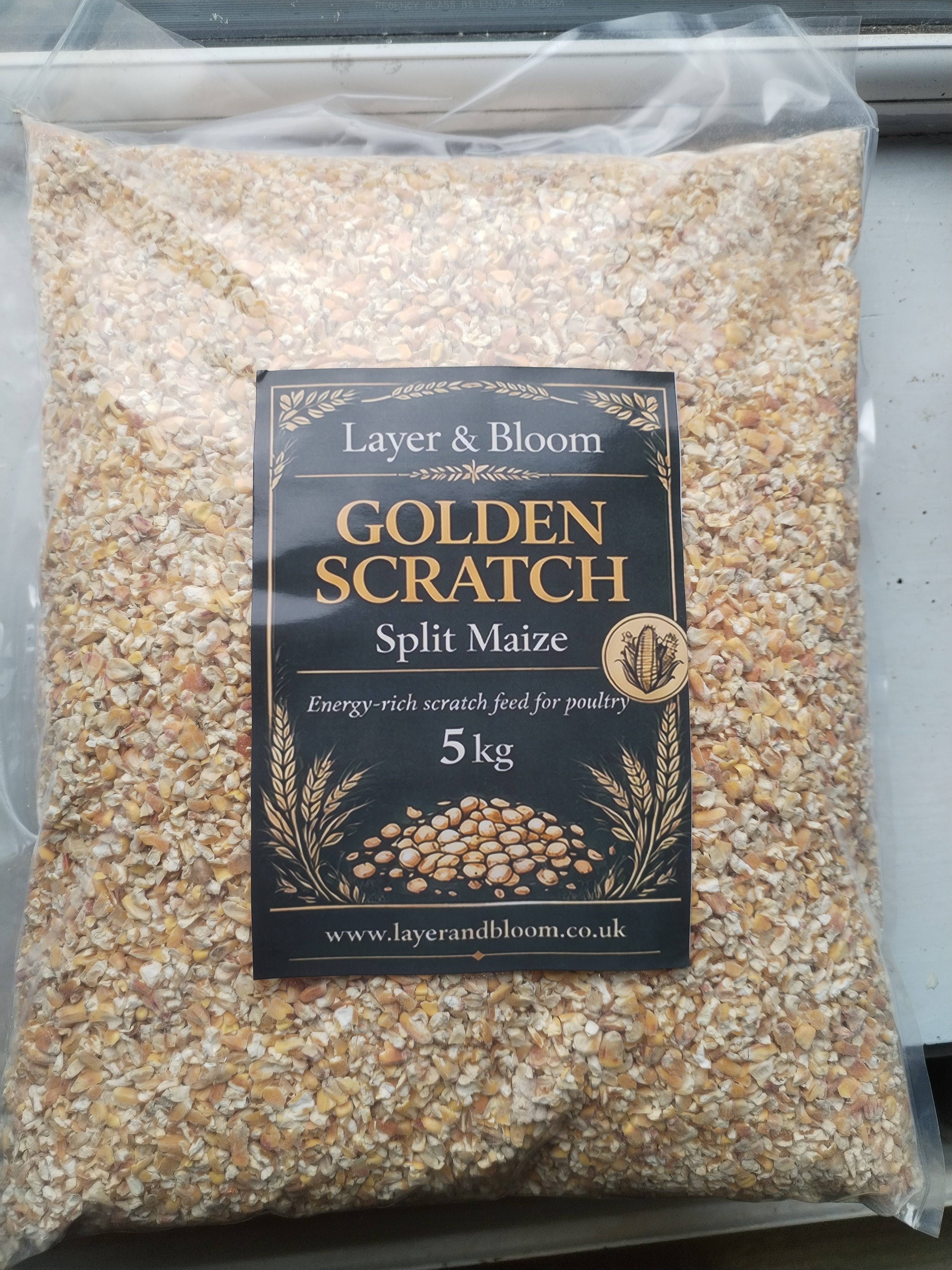 5kg Golden Scratch - Split Maize – Layer & Bloom